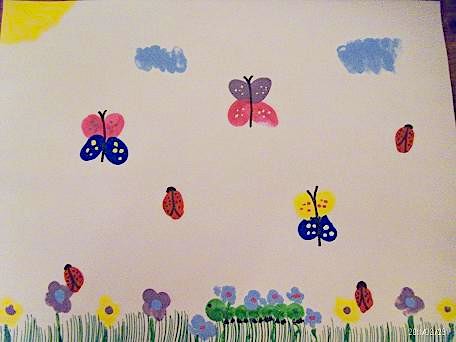 Fingerprint Butterflies Craft with Caterpillars - A Fun Spring Craft ...
