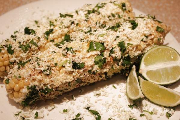 Roasted Chile Lime Corn on the Cob Recipe - Honey + Lime