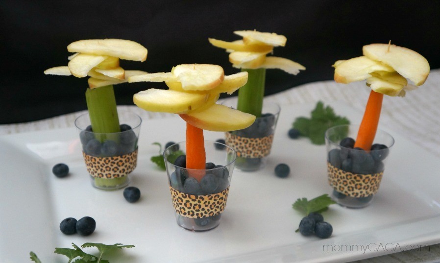 Jungle Fruit and Veggie Trees Snacks - Safari Themed Food - Honey + Lime