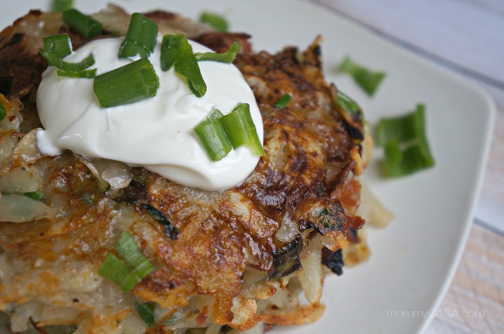 Savory Bacon and Parmesan Hash Brown Potato Cakes - Honey + Lime