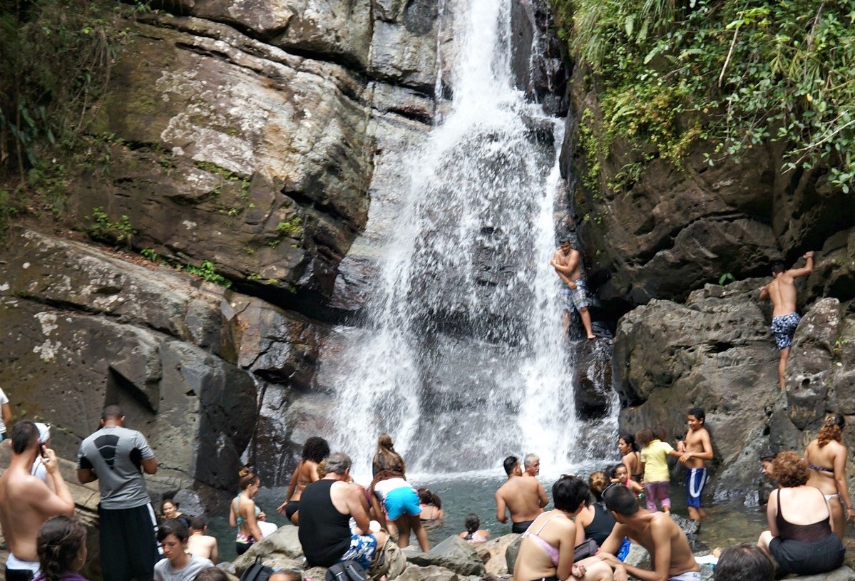 Hiking La Mina Falls Trail and Waterfall - El Yunque Rainforest, Puerto ...
