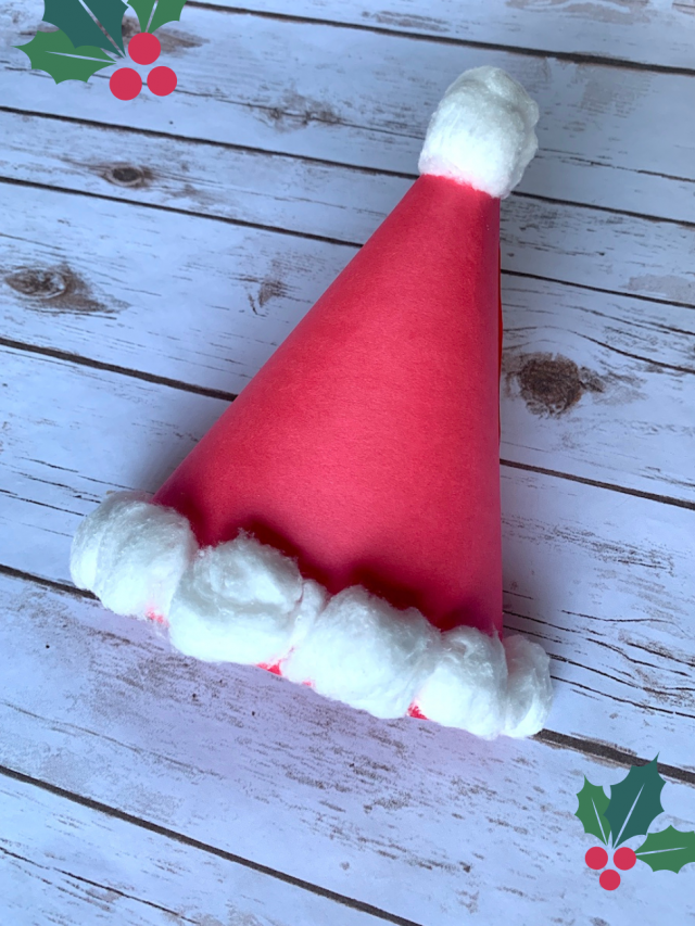 Easy DIY Paper Santa Hats Craft Honey Lime Easy DIY Paper Santa Hats Craft Honey Lime